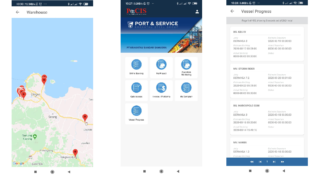 PoCIS - Port of Cigading Information System - Fahram - Web & Android ...